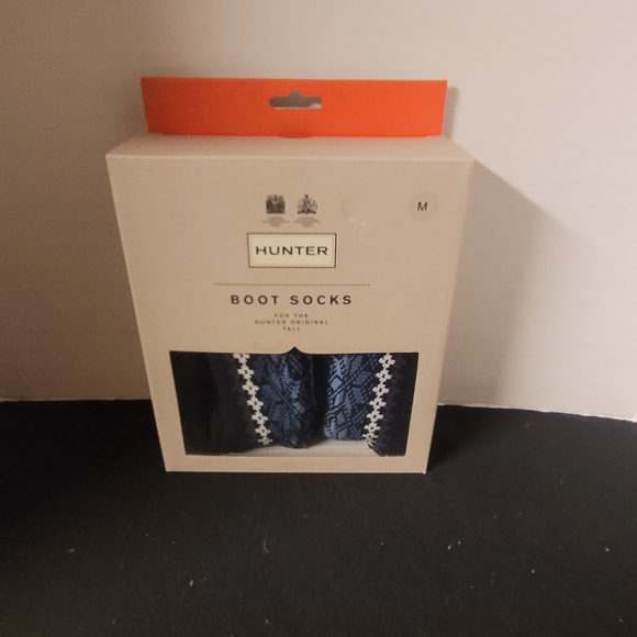 Hunter | Shoes | New In Box Hunter Original Tall Boot Socks Dark Earth ...